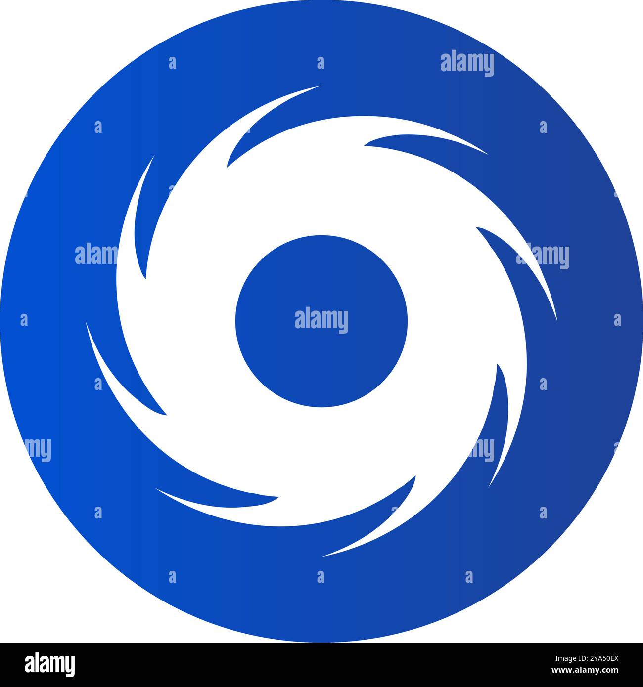 Intense Circular Blue Typhoon Icon. Editable vector Stock Vector Image ...
