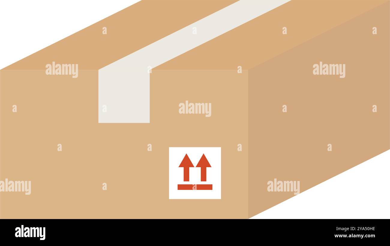 This side up cardboard box icon. Editable vector Stock Vector Image ...