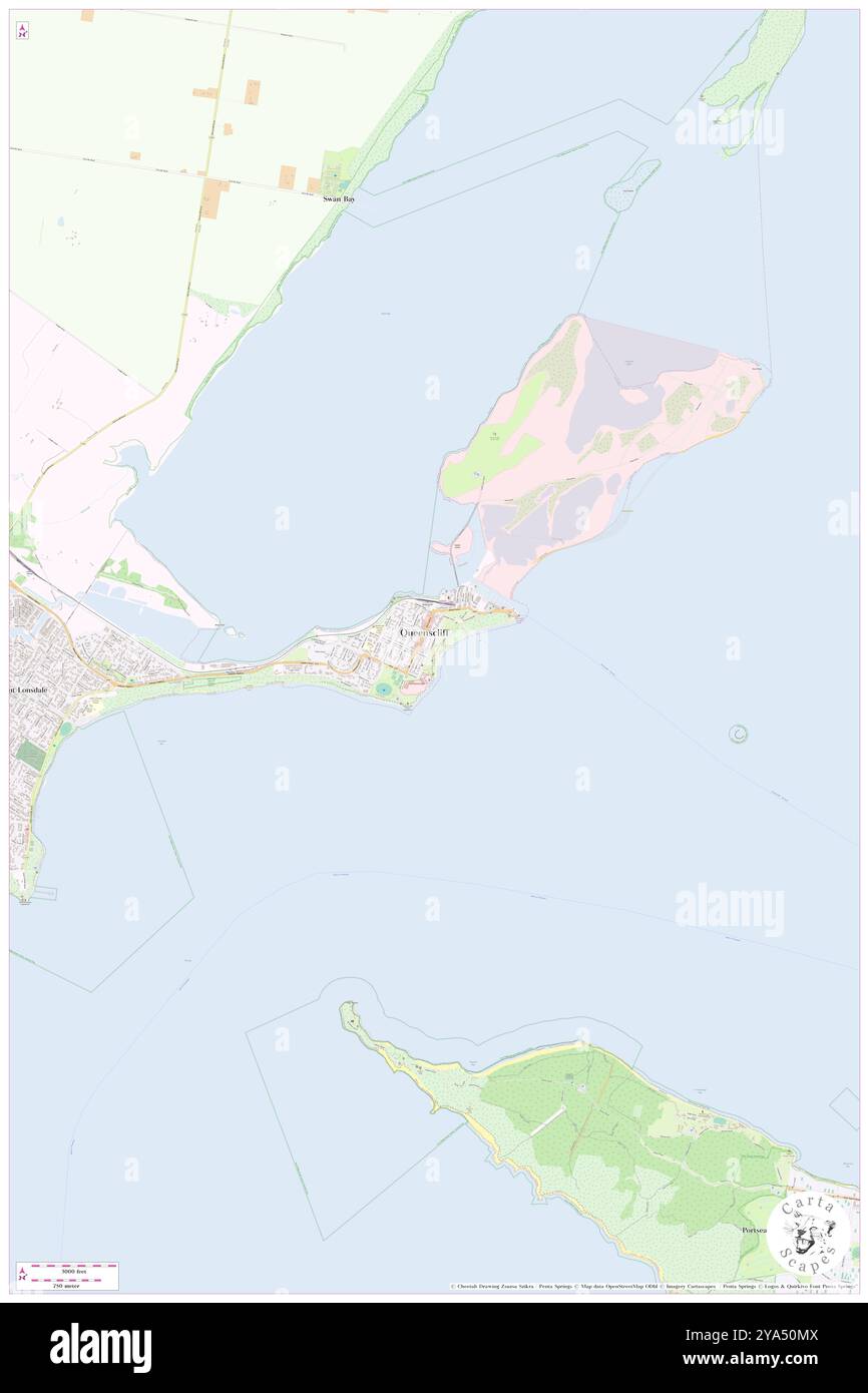 Map of queenscliffe Cut Out Stock Images & Pictures - Alamy