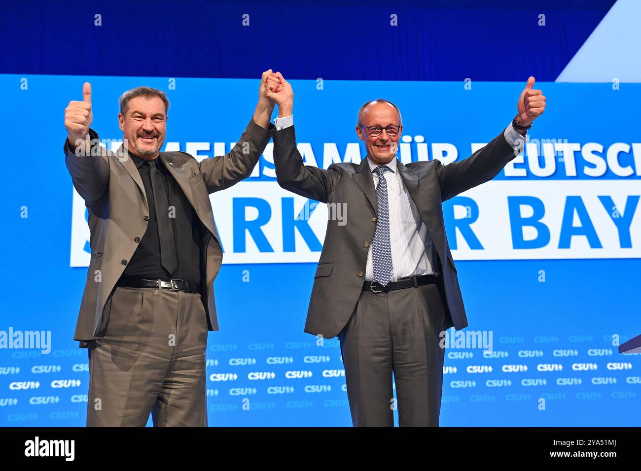 v.li:Markus SOEDER Ministerpraesident Bayern und CSU Vorsitzender und Friedrich MERZ CDU ...