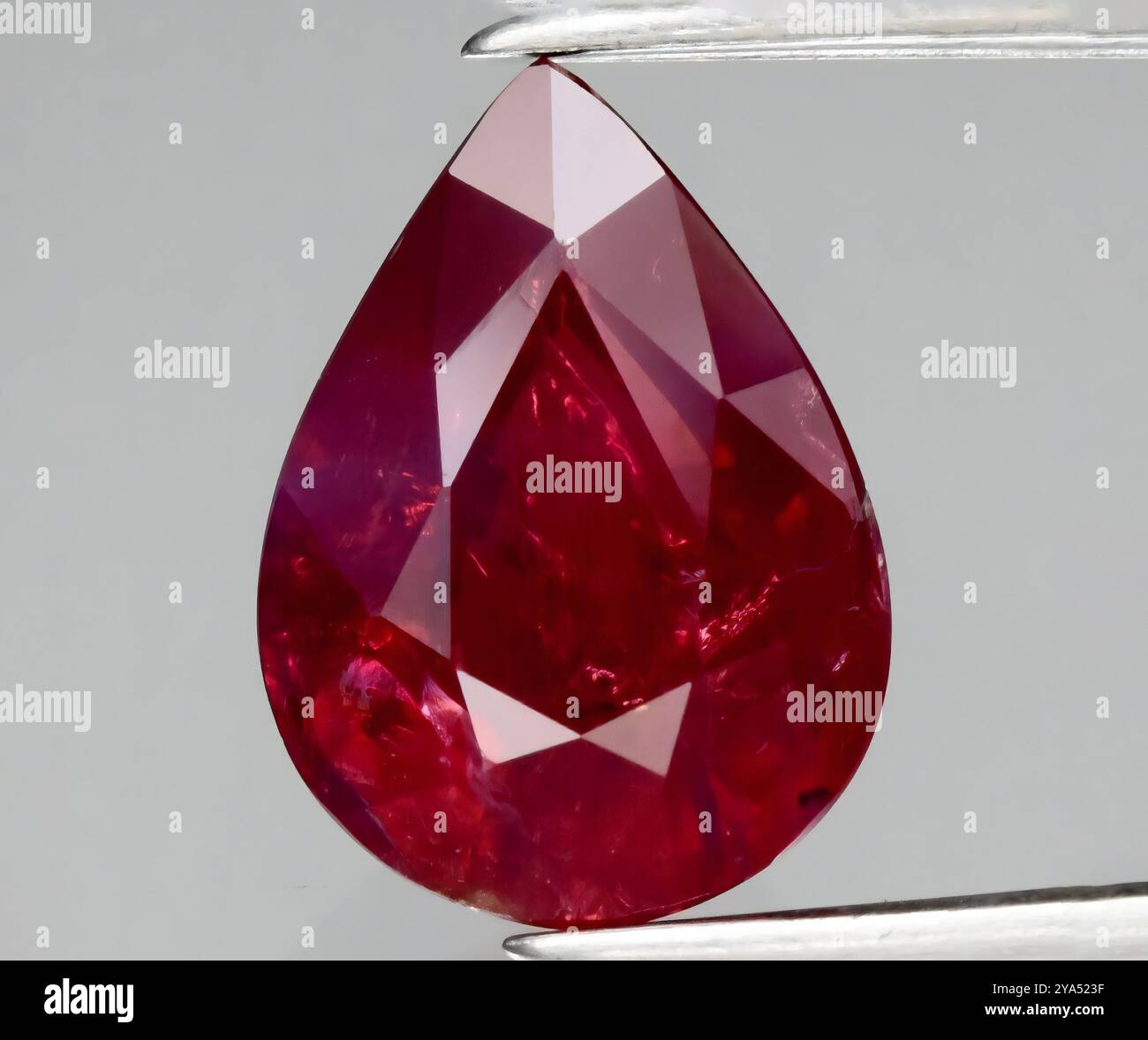 Exquisite Pear-Shape Natural Ruby Gemstone with Vibrant Red Hues and ...