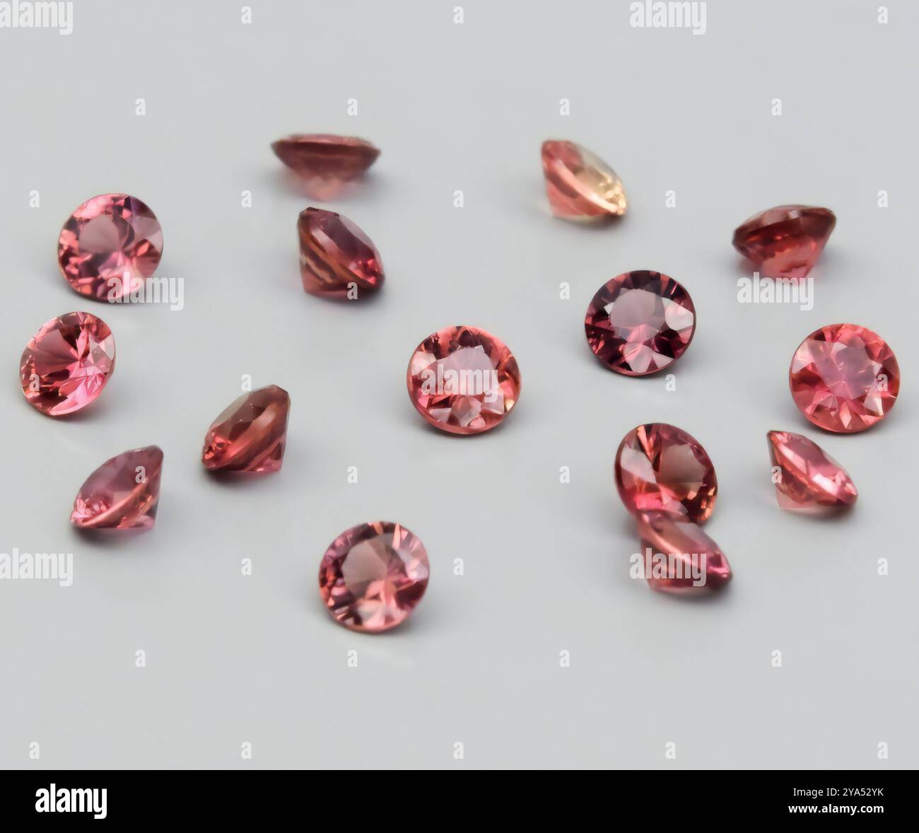 Exquisite Collection of Pink Natural Gemstones Sparkling Under Soft ...
