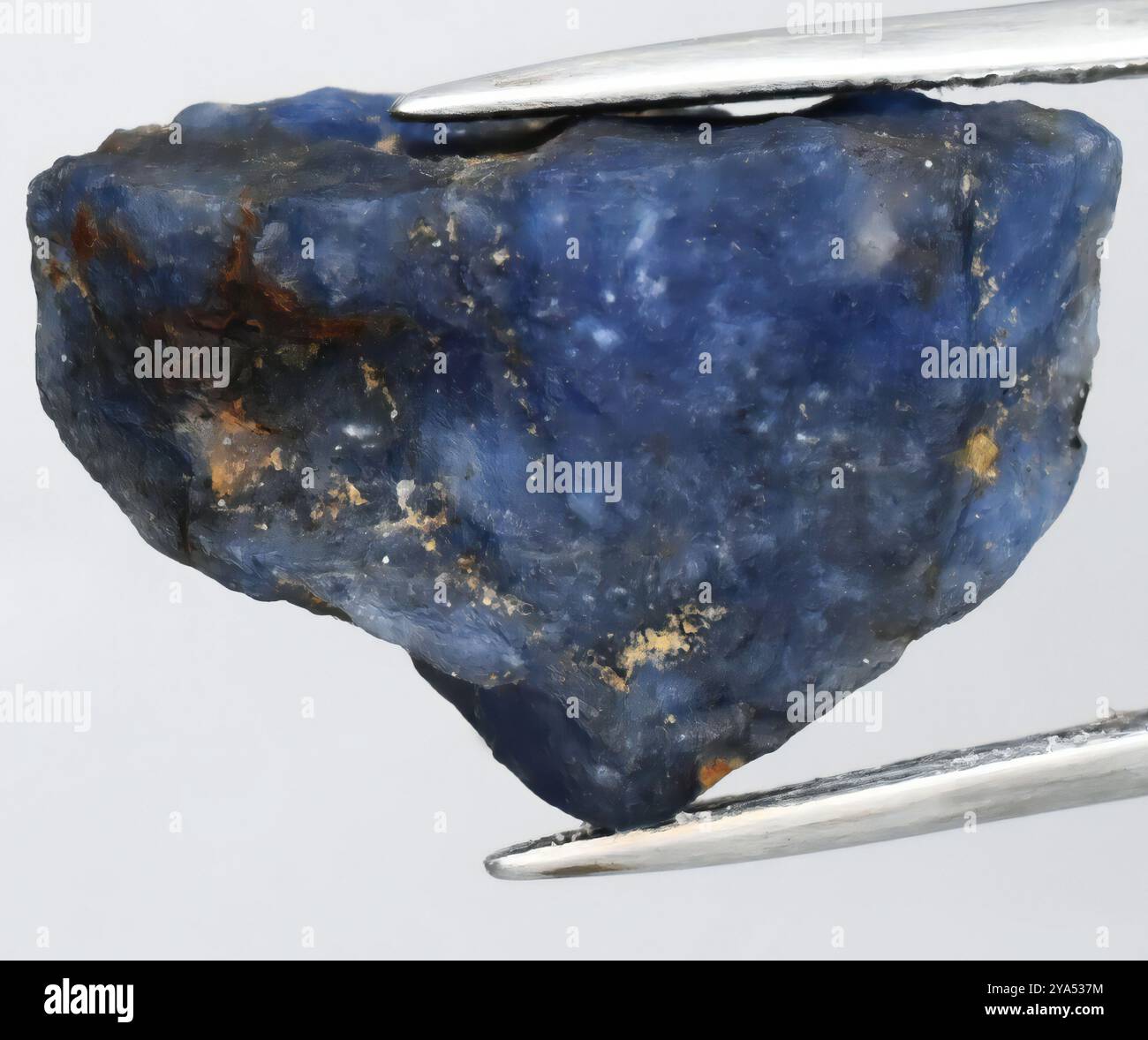 Richly Colored Natural Blue Sapphire Stone with Unique Inclusions Stock ...