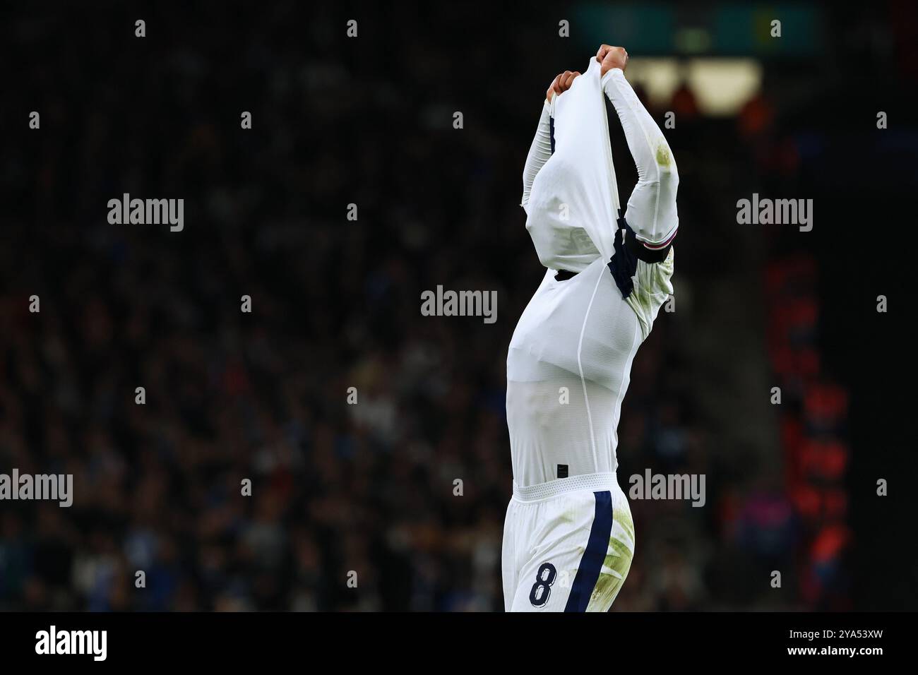Jude Bellingham of England reacts after a missed chance - England v ...
