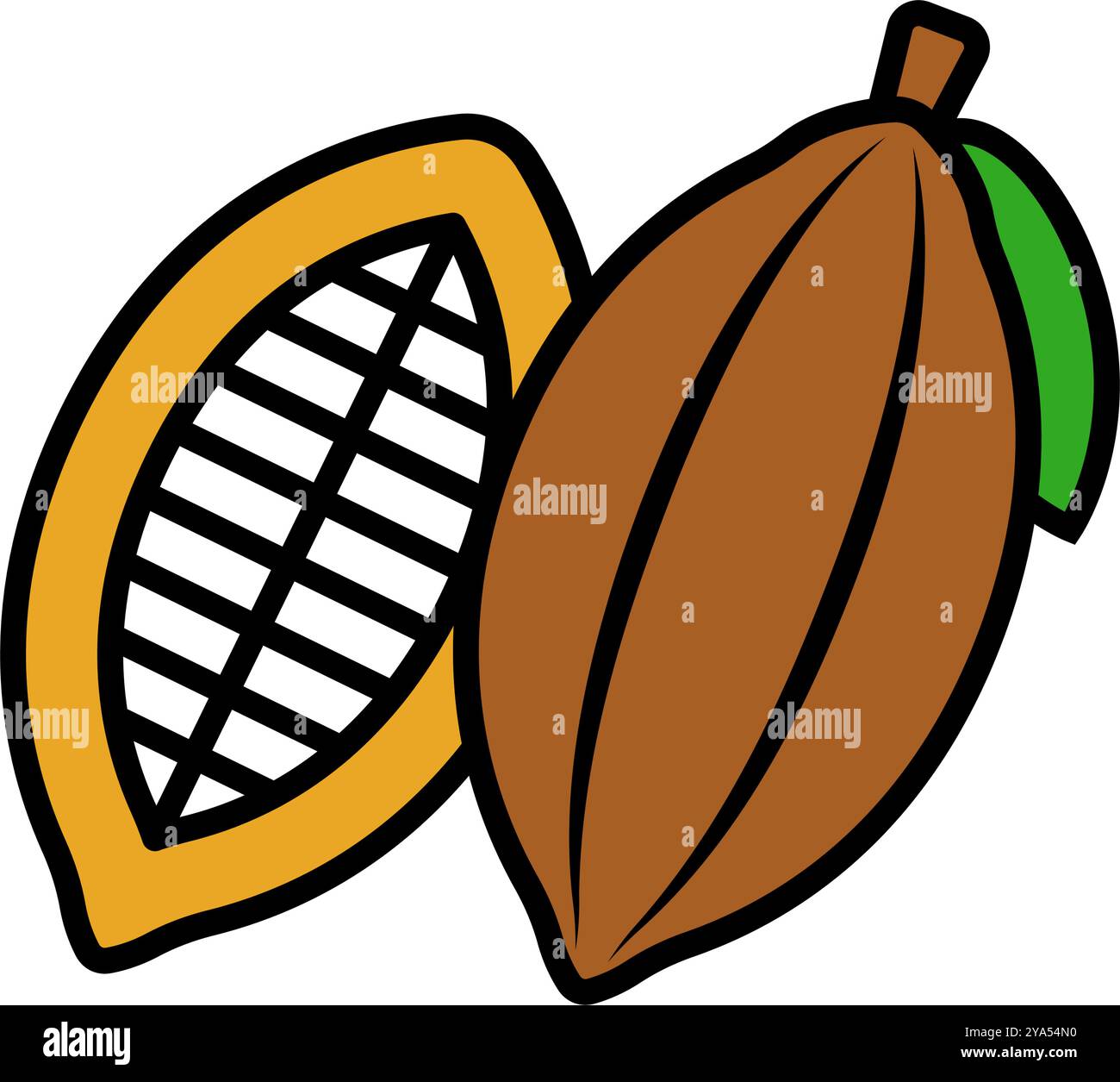 Raw cacao fruit icon Cut Out Stock Images & Pictures - Alamy