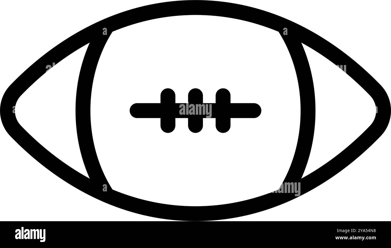 Simple rugby ball icon. Editable vector Stock Vector Image & Art - Alamy