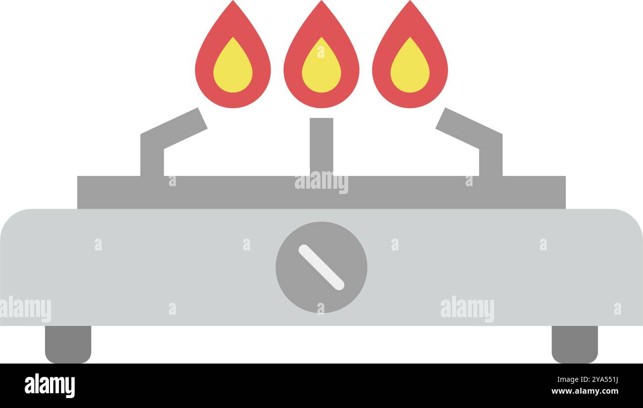 Gas stove icon. Burner icon. Editable vector Stock Vector Image & Art ...
