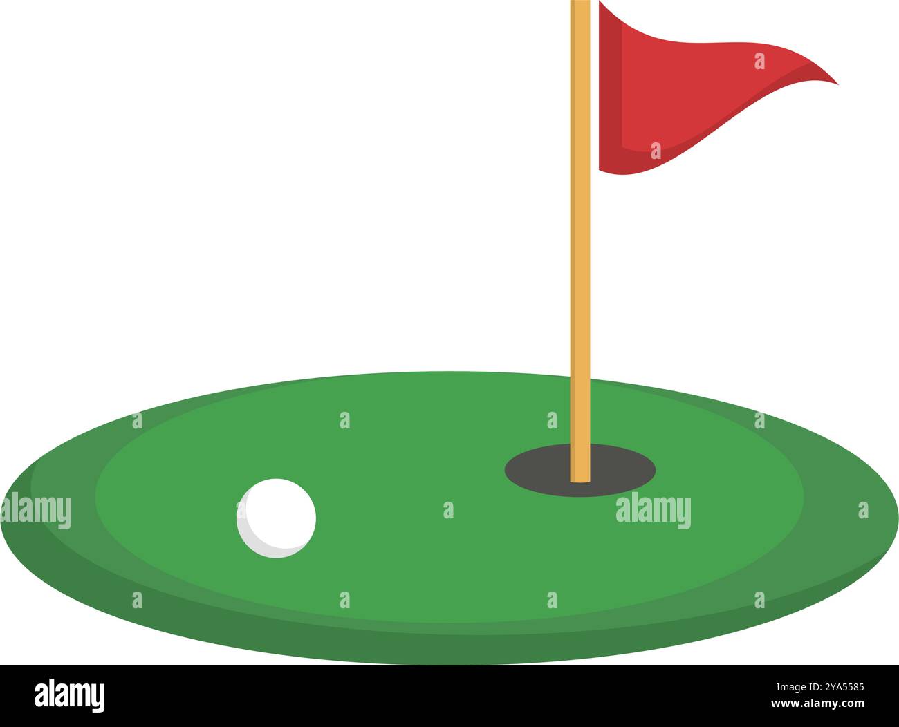 Golf course, hole and golf ball icon. Vector Stock Vector Image & Art ...
