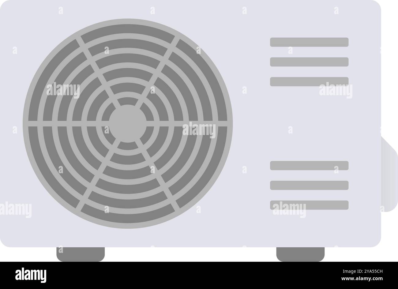 Flat design ac outdoor unit icon. Editable vector Stock Vector Image ...
