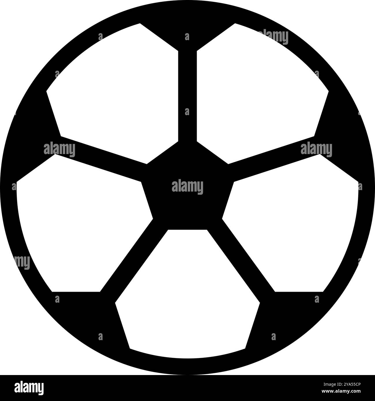 Simple soccer ball icon. Football. Editable vector Stock Vector Image ...