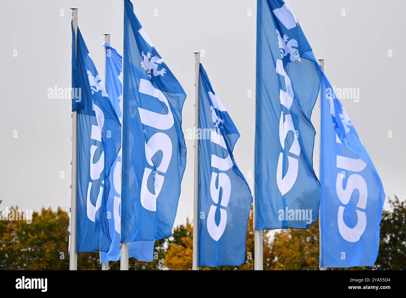 Randmotiv:CSU Flaggen,Fahnen. CSU Parteitag 2024 am 11.und 12.10.2024 ...