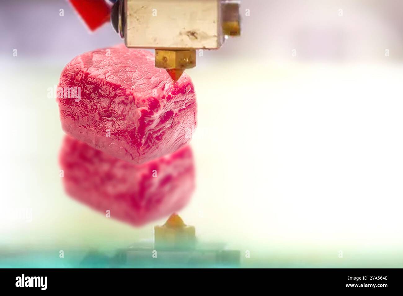 Concept 3d rendering of food, synthetic meat made with 3d printer ...