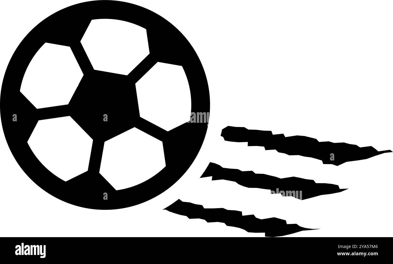 Soccer ball shoot icon. Soccer ball shot icon. Editable vector Stock ...