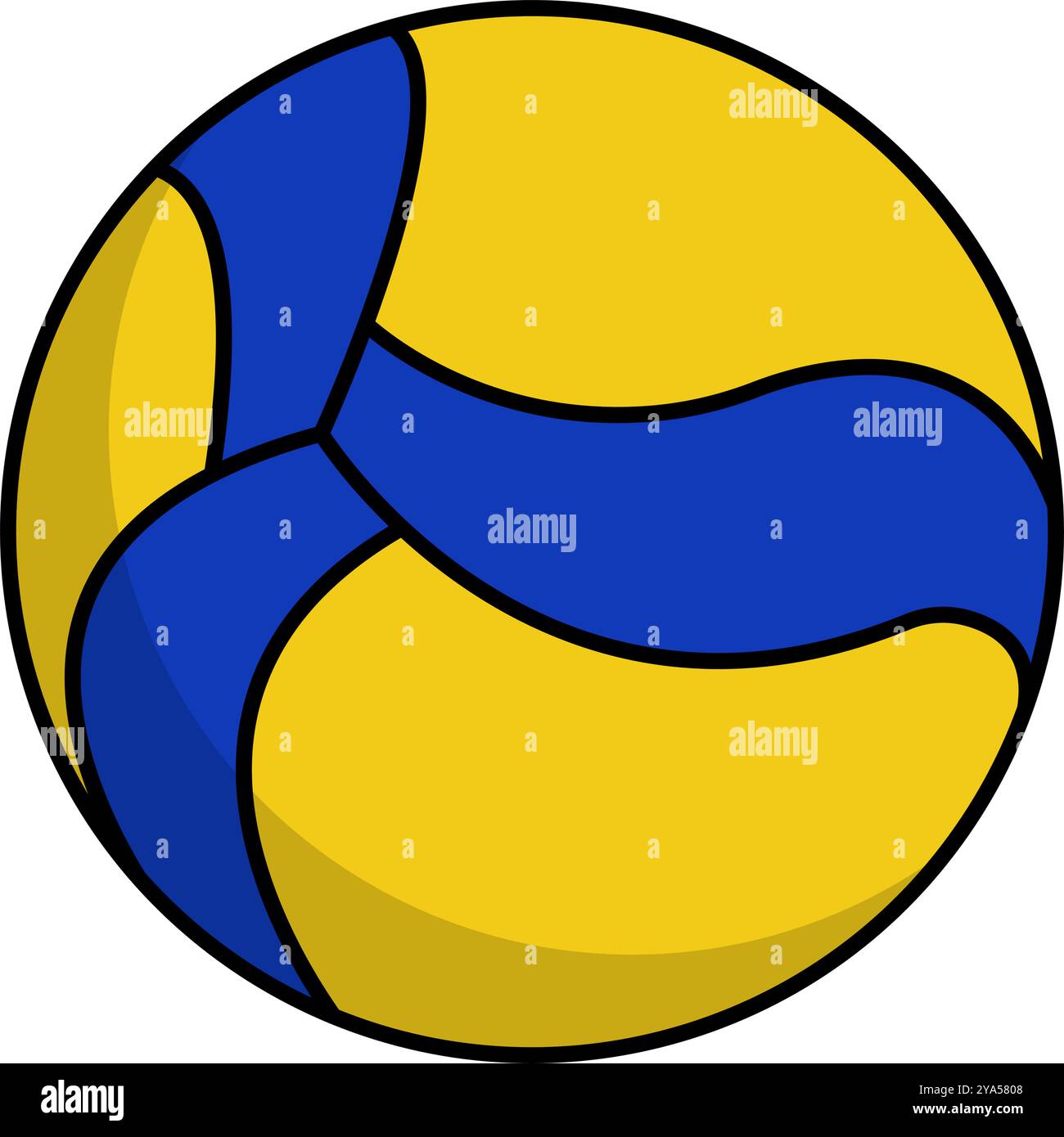 Flat design volleyball icon. Editable vector Stock Vector Image & Art ...