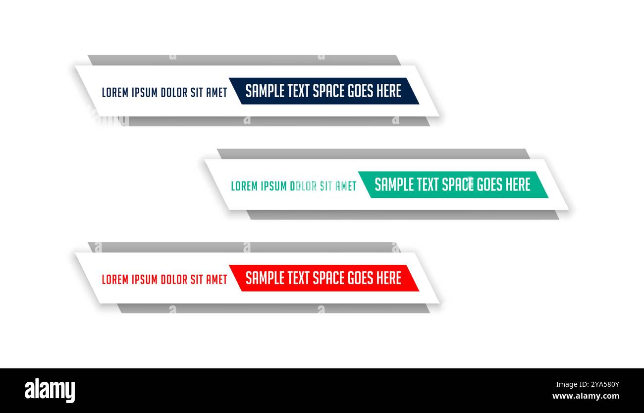set of infographic lower third modern banner for news channels vector ...