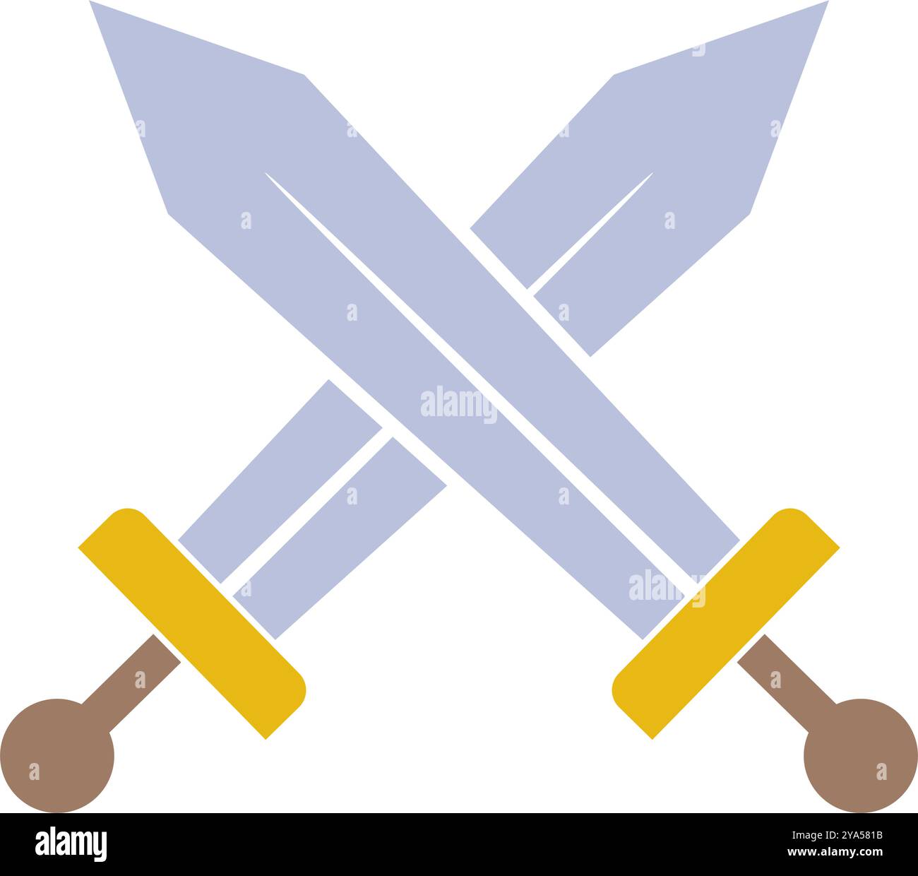 Crossed swords logo Stock Vector Images - Alamy
