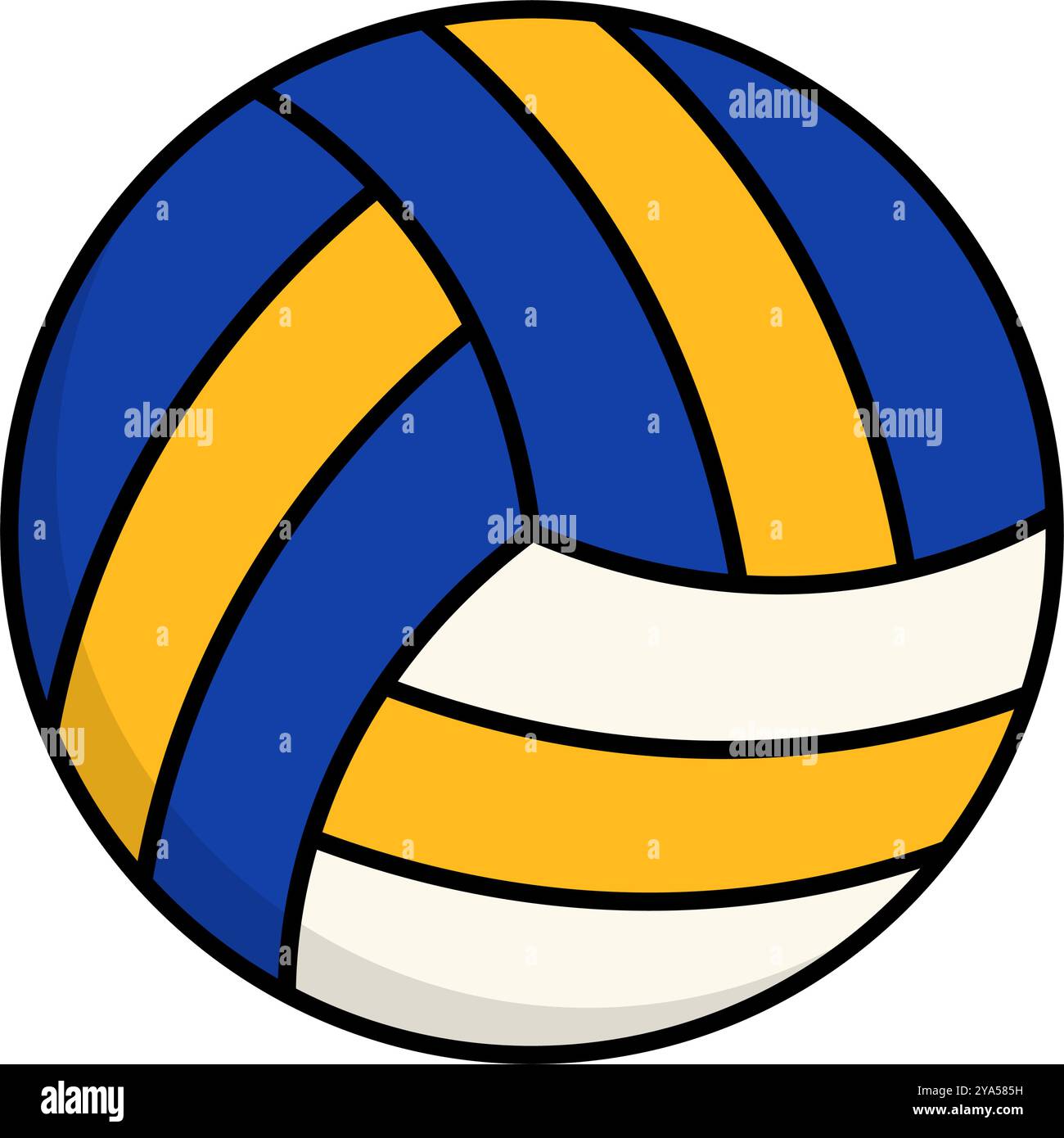Volleyball ball icon. Team sport. Editable vector Stock Vector Image ...