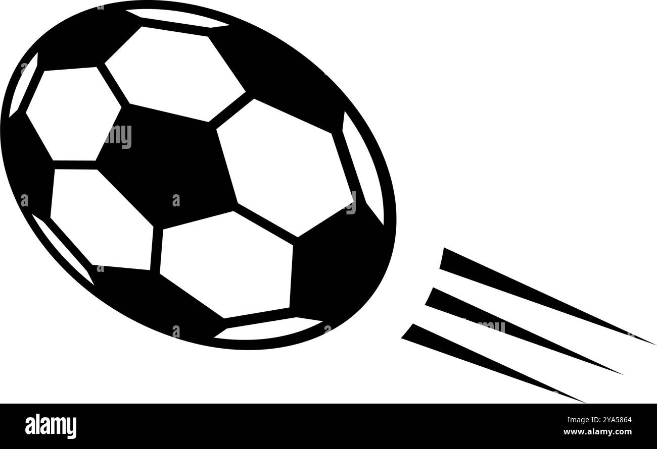 Strong soccer ball shoot. Football shoot. Editable vector Stock Vector ...