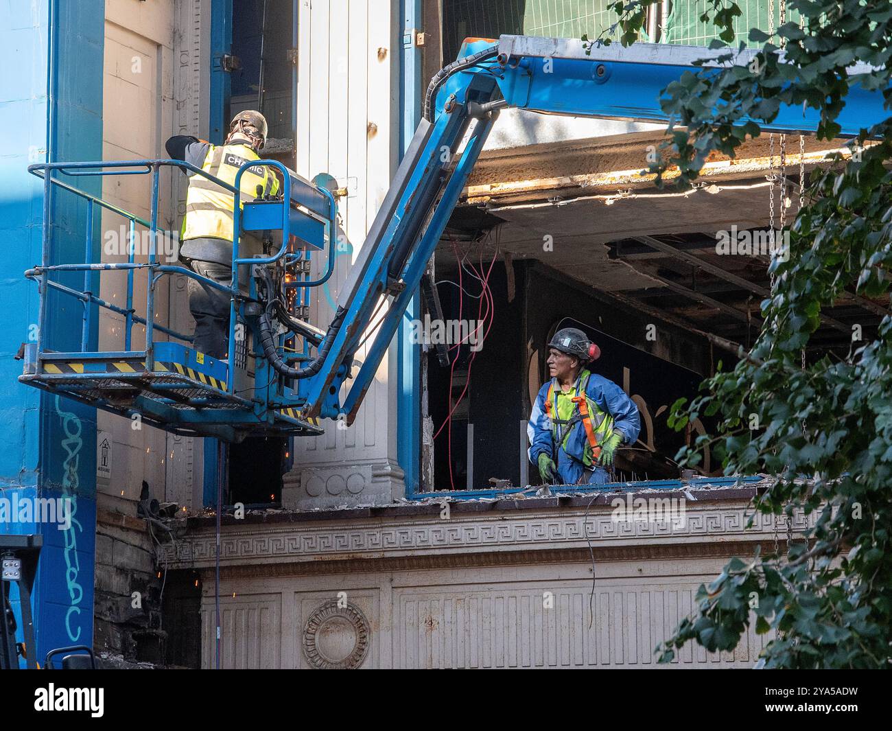 Glasgow, Scotland, UK. October 10th, 2024: The demolition of the O2 ABC ...