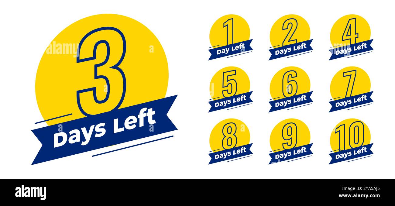 line style countdown days left badge grab the special deal vector Stock ...