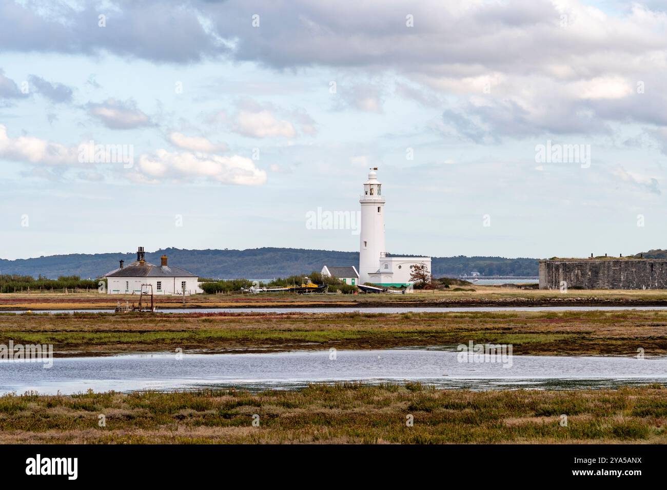 Hurst Point Lighthouse, Keyhaven, Hampshire, England, UK Stock Photo ...