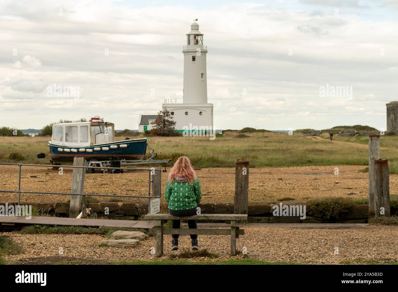 Hurst Point Lighthouse, Keyhaven, Hampshire, England, UK Stock Photo ...