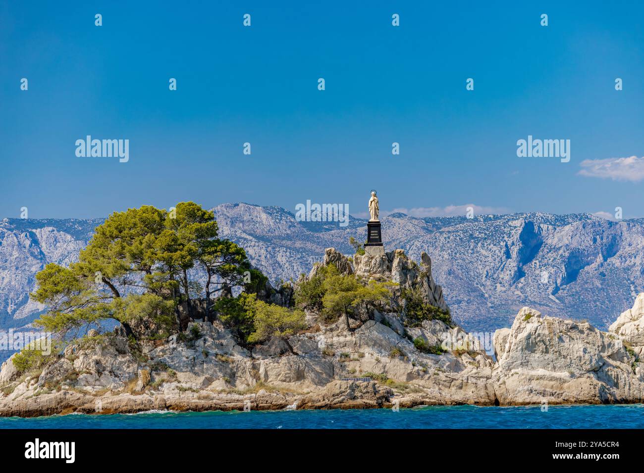 Passenger and cargo port in Trpancia on the Peljesac Peninsula, tourist ...