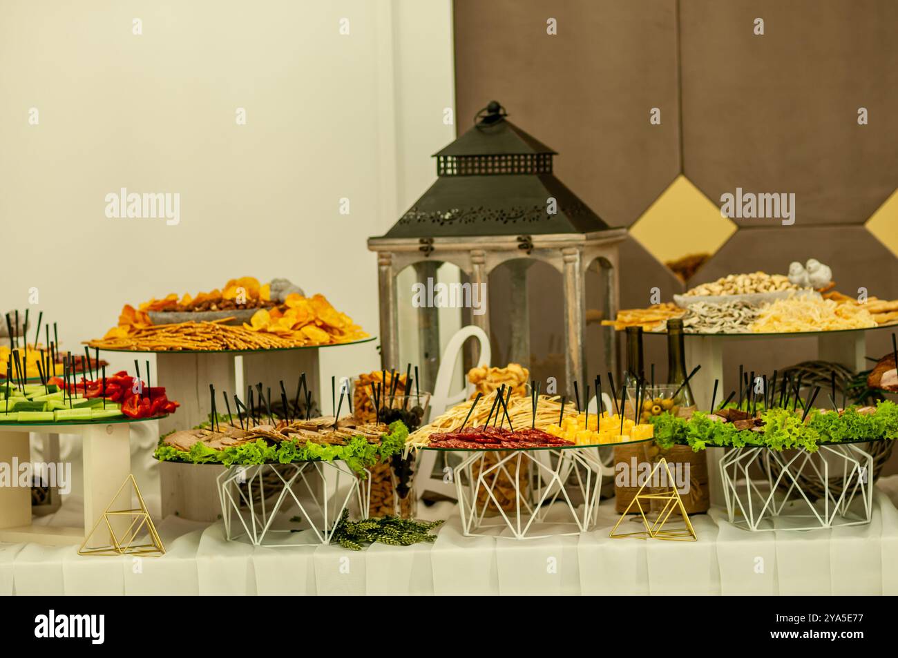 Exquisite Buffet Spread with Elegant Showcase of Gourmet Delights Stock ...