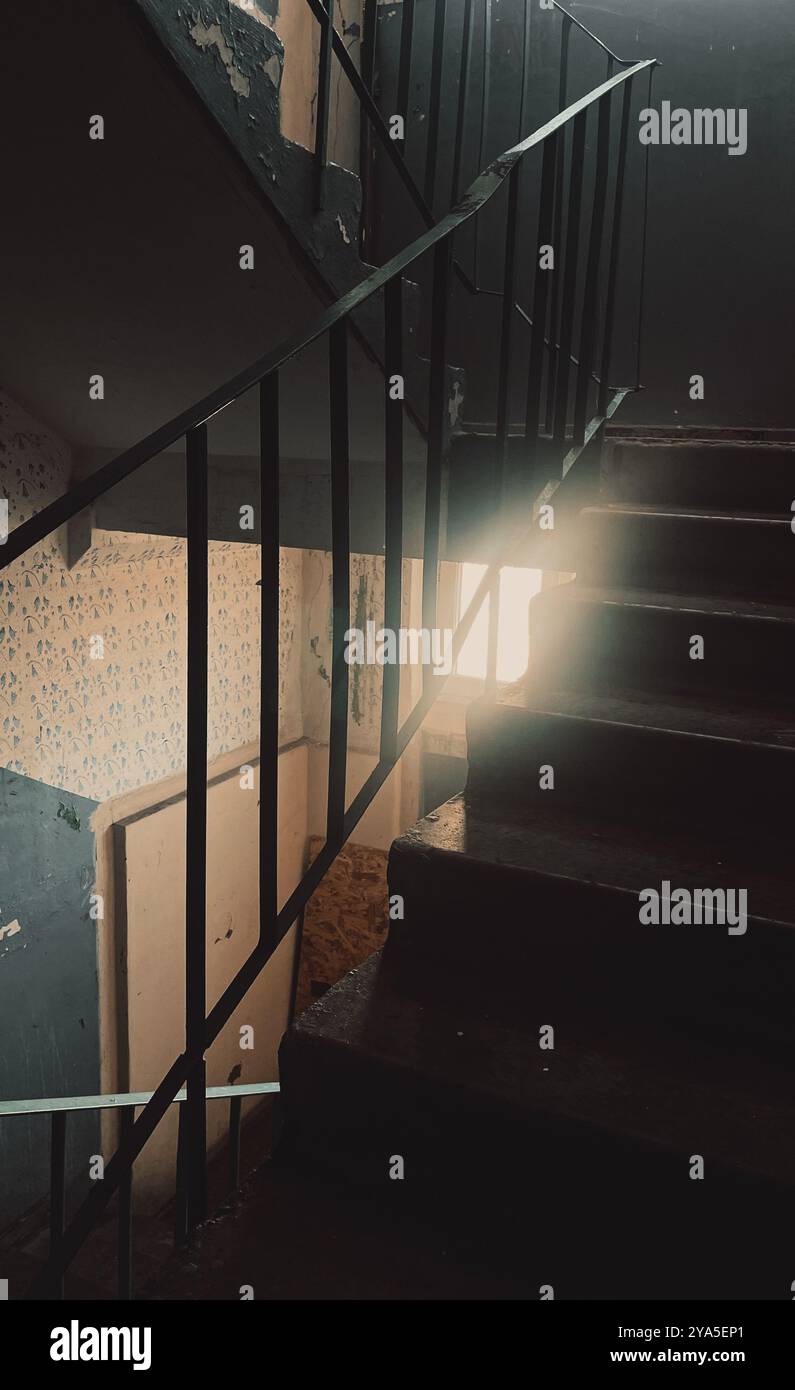 Old staircase in a slum house Stock Photo - Alamy