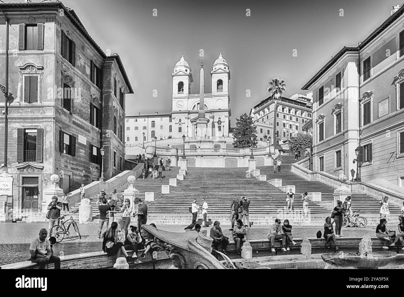 ROME - MAY 24: Church of Trinita dei Monti, iconic landmark at the top ... ROME - MAY 24: Church of Trinita dei Monti, iconic landmark at the top ...
