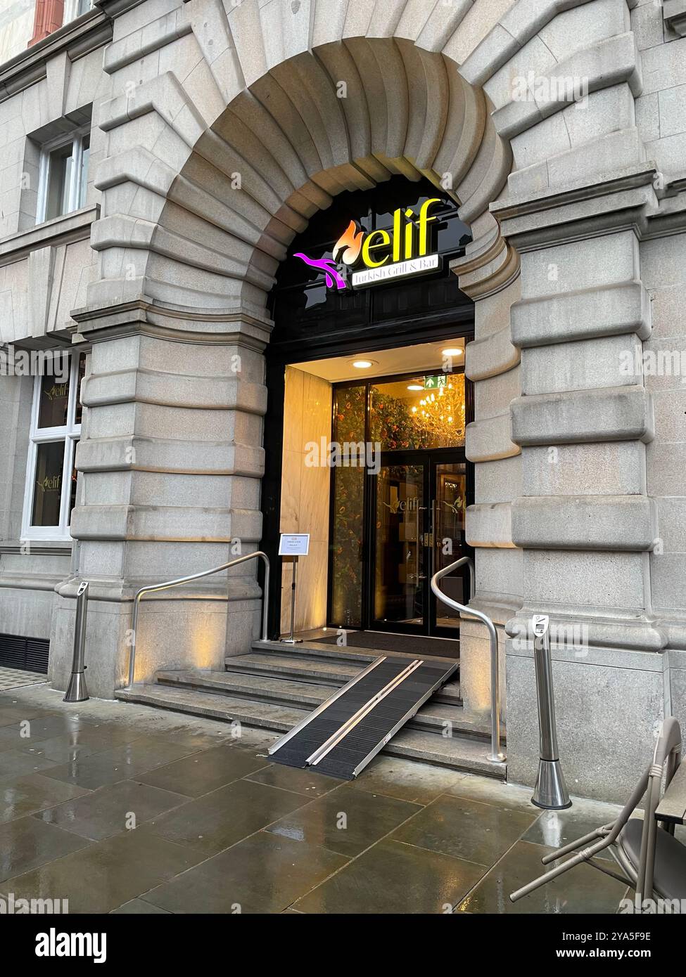 Elif Turkish grill & bar on Castle Street in Liverpool Stock Photo - Alamy