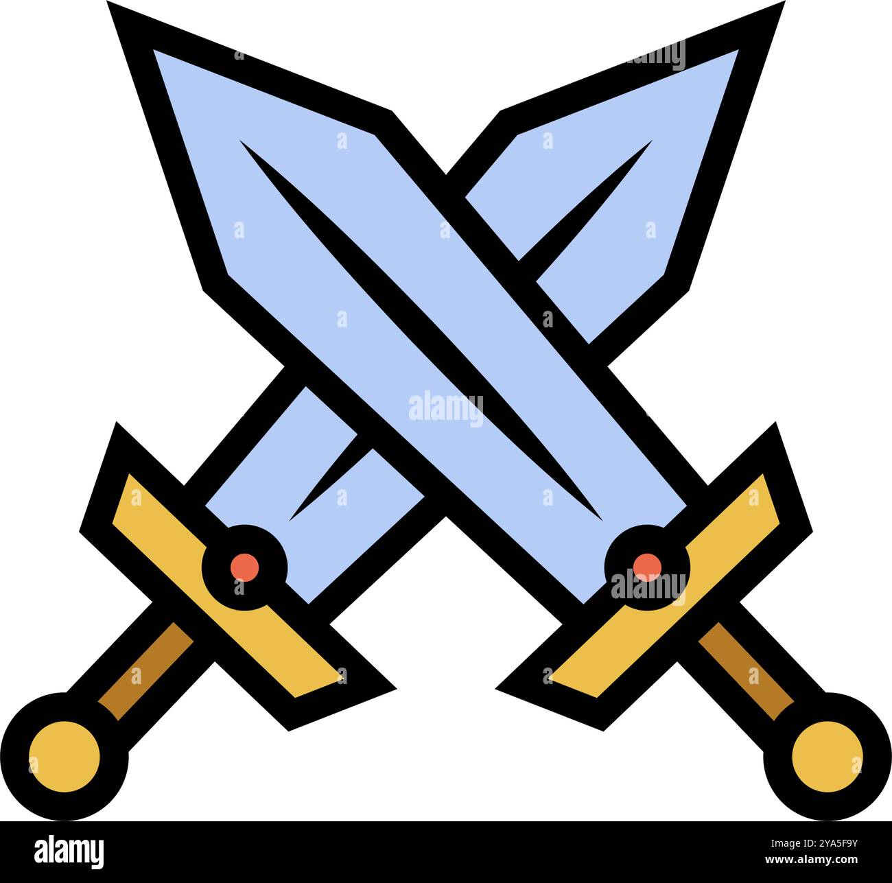 Crossed swords logo hi-res stock photography and images - Alamy