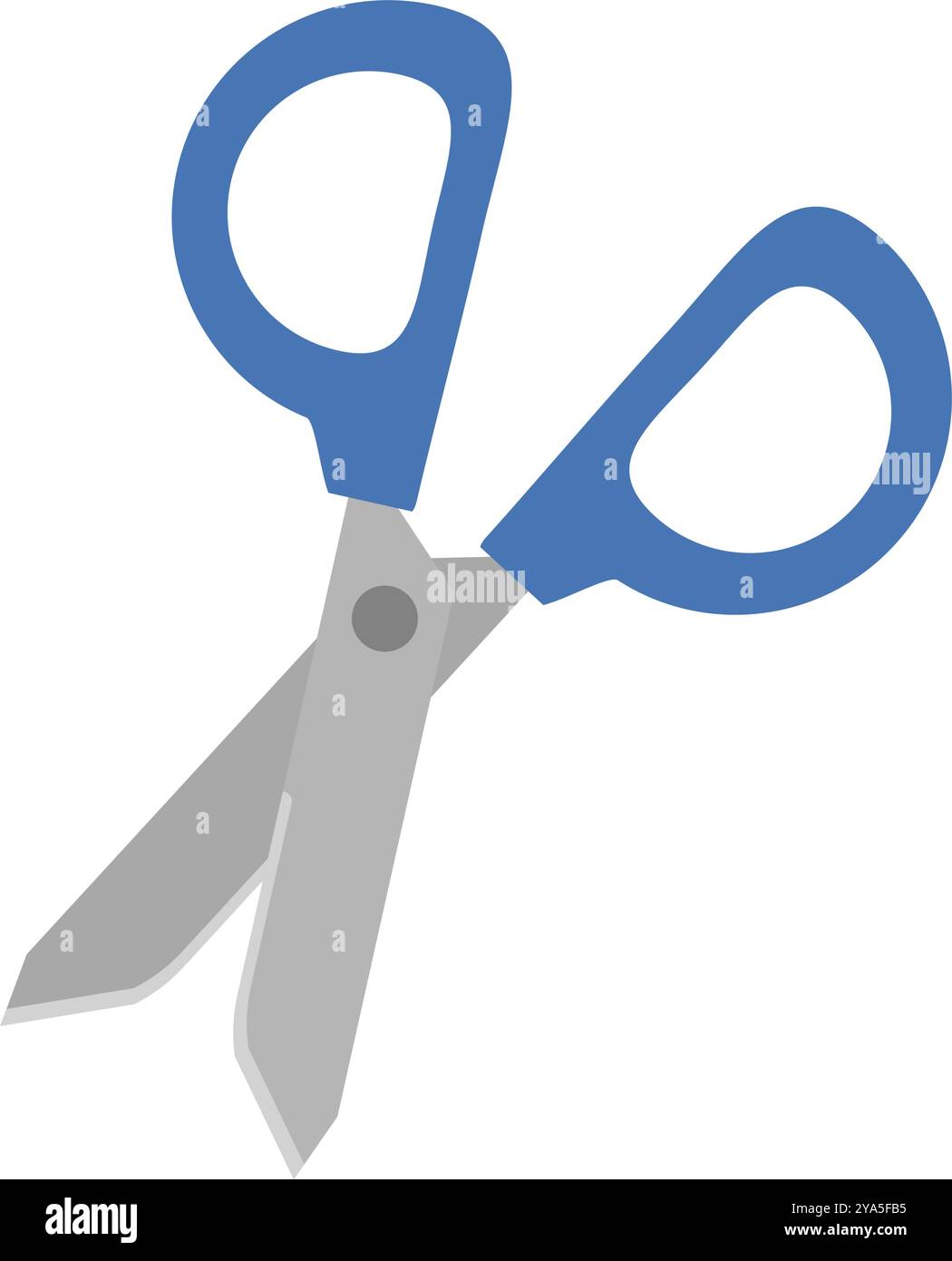 Blue scissors icon. Trimming. Editable vector Stock Vector Image & Art ...
