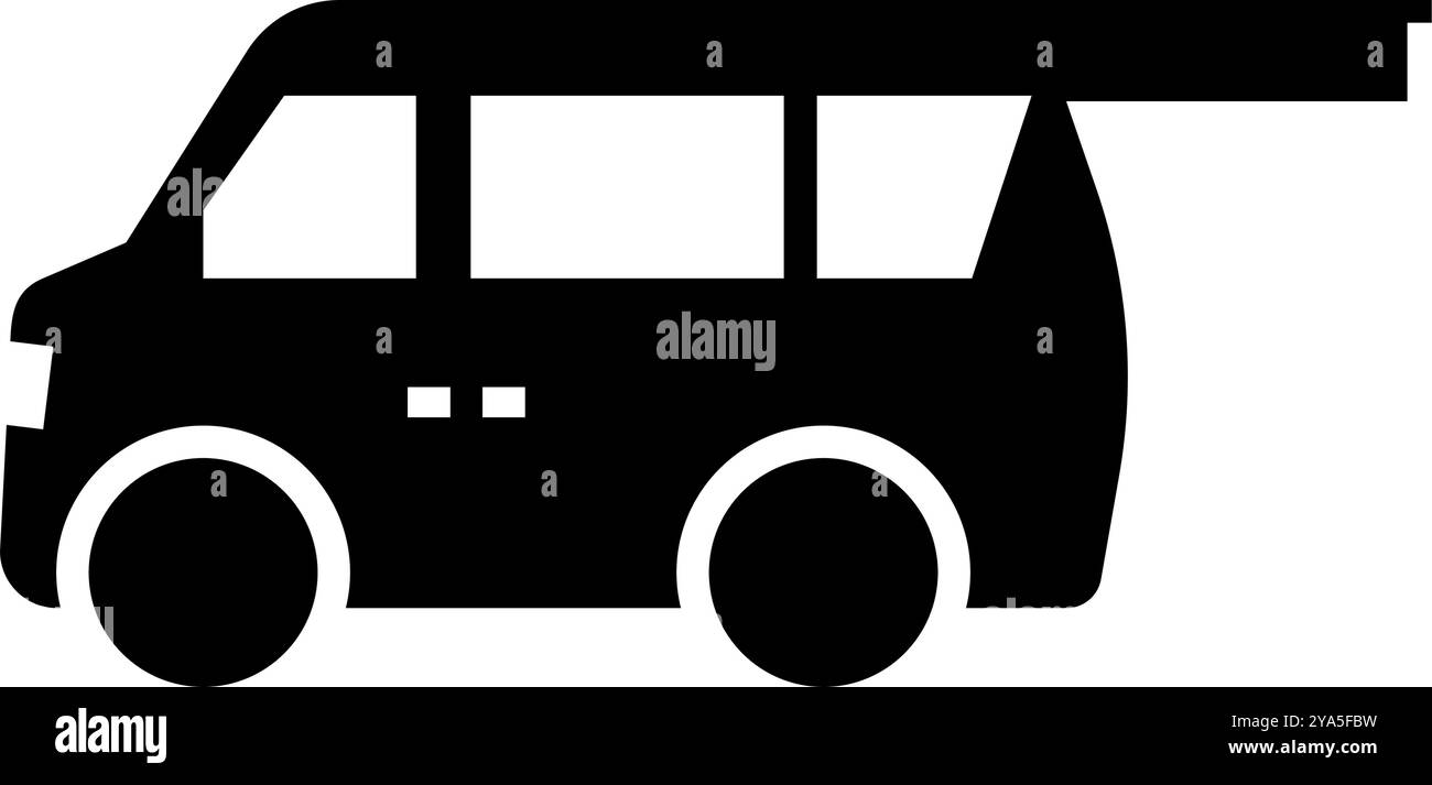 Open back door Kei Van silhouette icon. Vector Stock Vector Image & Art ...
