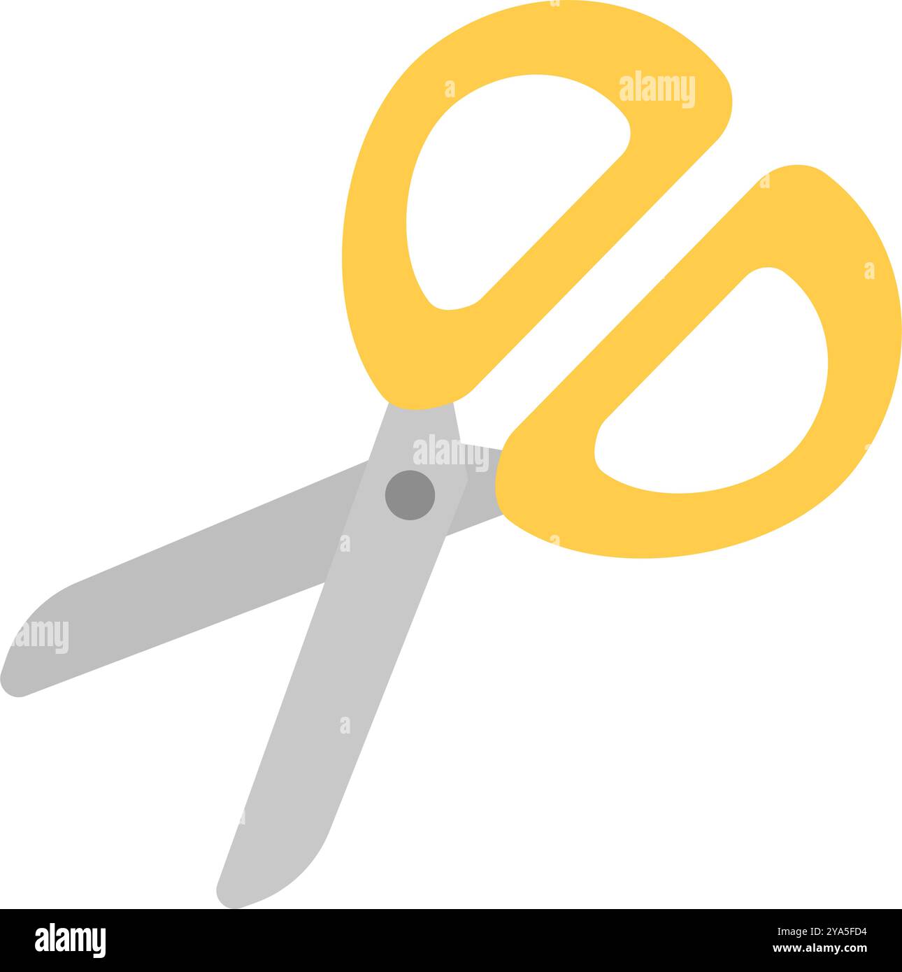 Flat design yellow scissors icon. Editable vector Stock Vector Image ...