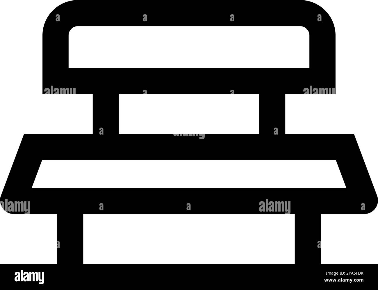 Simple bench icon. Park bench icon. Editable vector Stock Vector Image ...