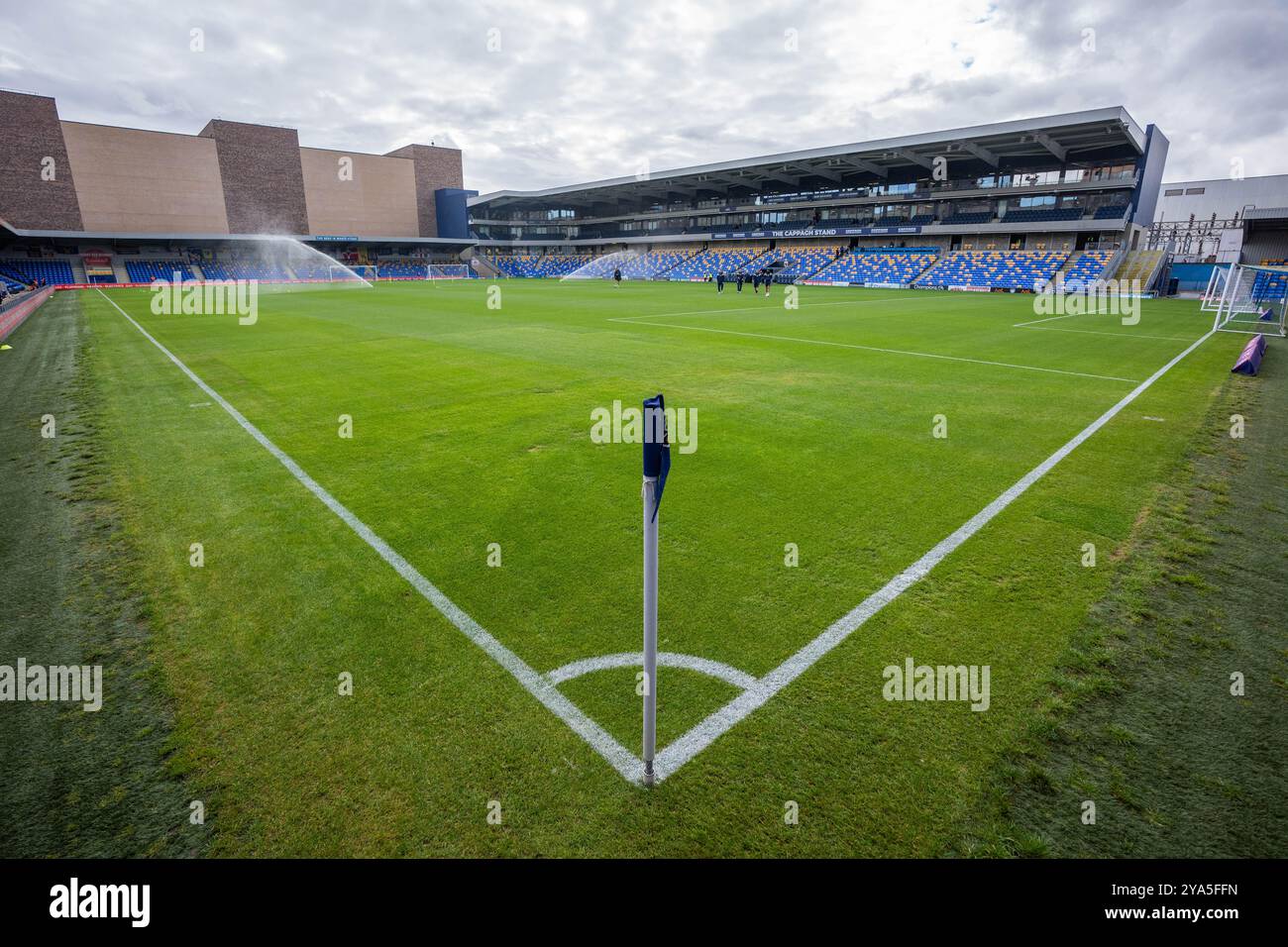 A general view of the aftermath of the AFC Wimbledon pitch where a ...