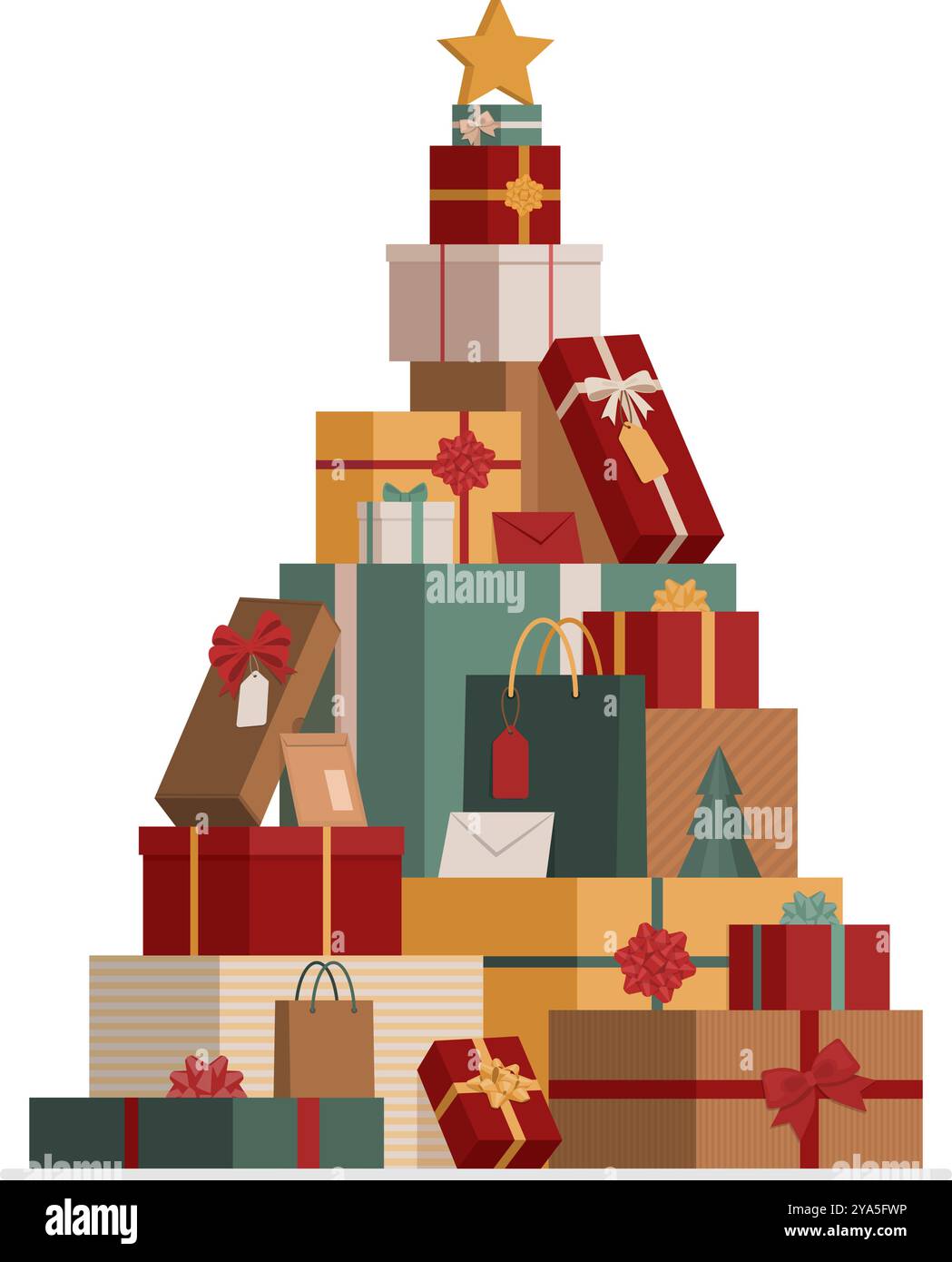 Christmas tree in triangle Stock Vector Images - Alamy