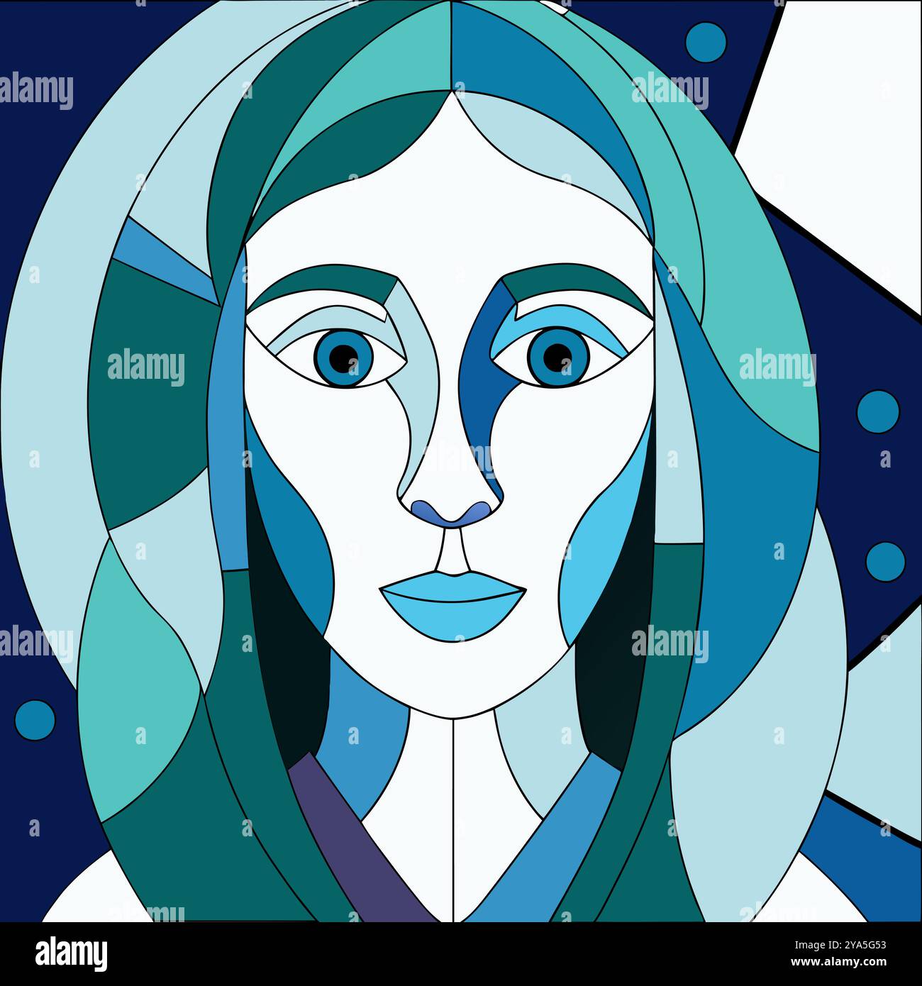 Women face in the style of Picasso. Cubism woman. Vector illustration ...