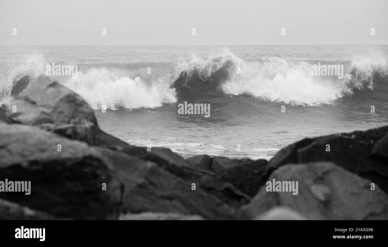Beautiful rocks black sea in Black and White Stock Photos & Images - Alamy