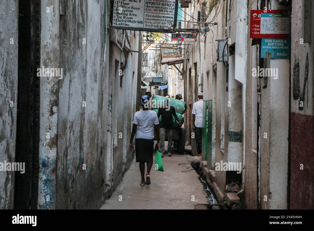 Lamu, Kenya. 09th Oct, 2024. People are seen walking in the streets of ...