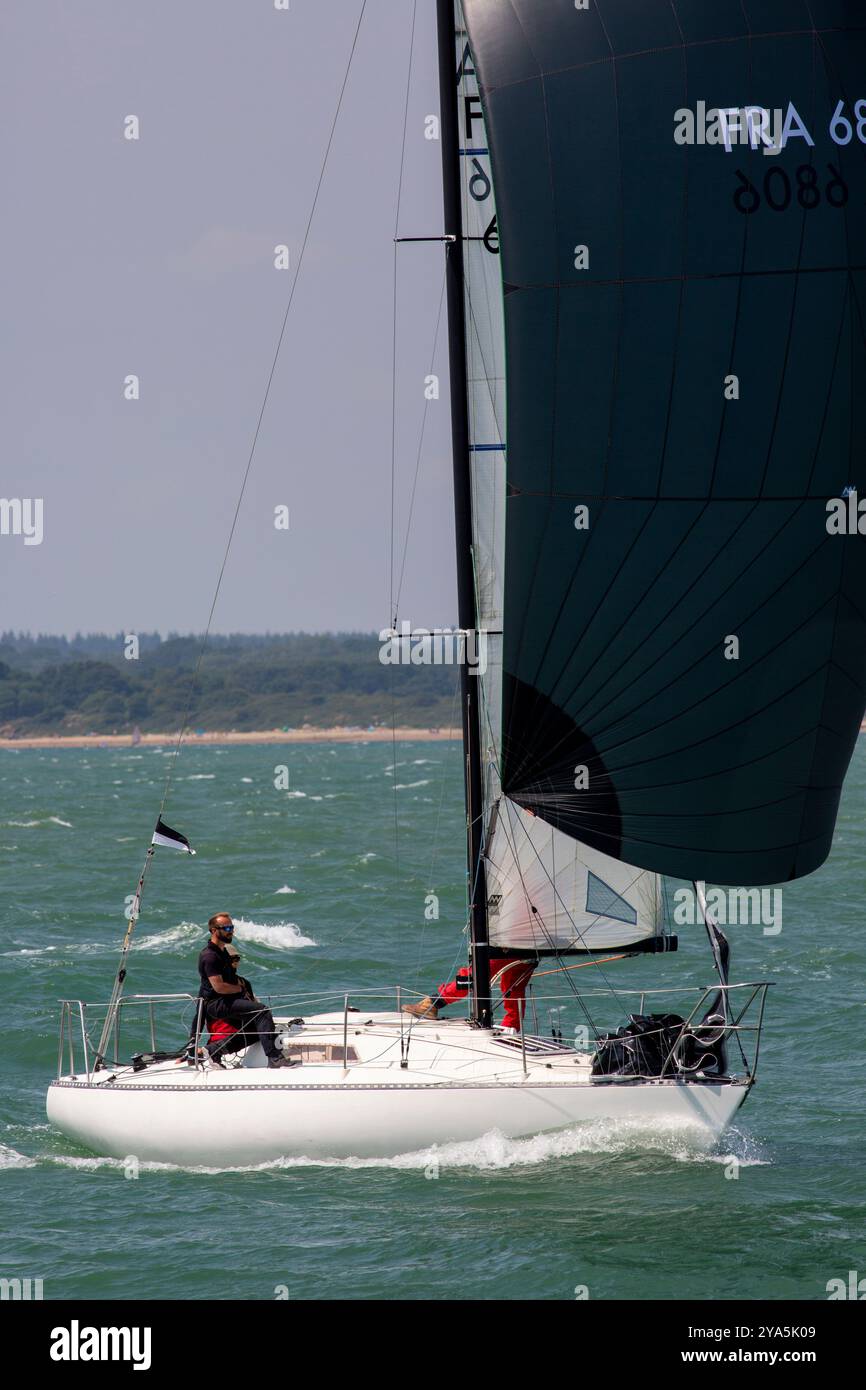 Cowes Week 2024 - yacht racing, yacht sailing in the regatta Stock ...