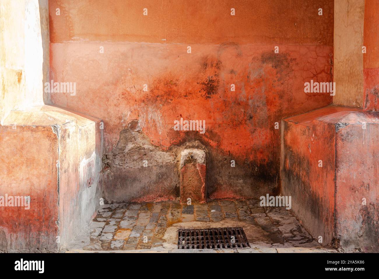 Public water point in a street in the medina of Marrakech Stock Photo ...