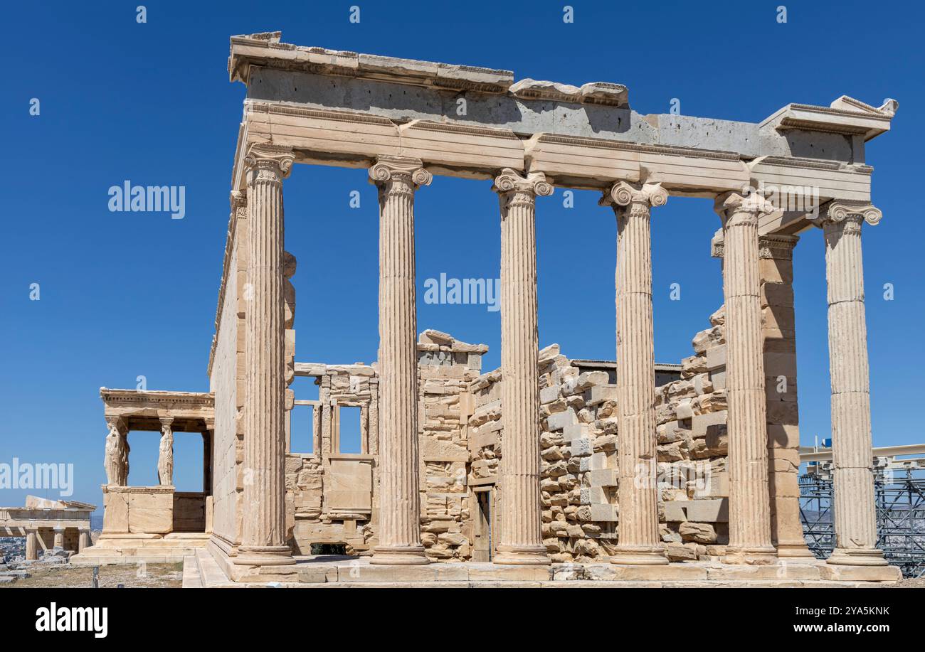 Athens, Greece: Acropolis of Athens, Caryatids, the porch of ...