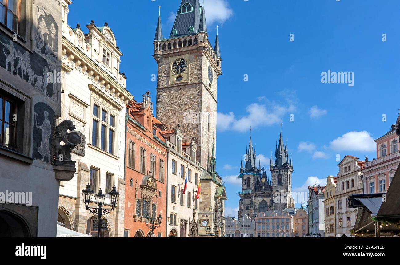Image of the Astrological Clock Tower old town Square In Prague Czech ...