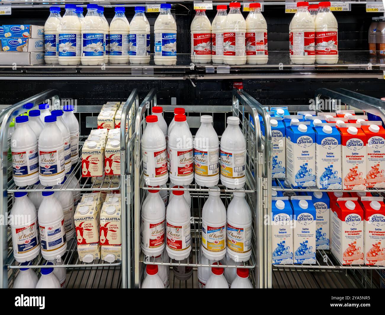 Milk in market freezer hi-res stock photography and images - Alamy