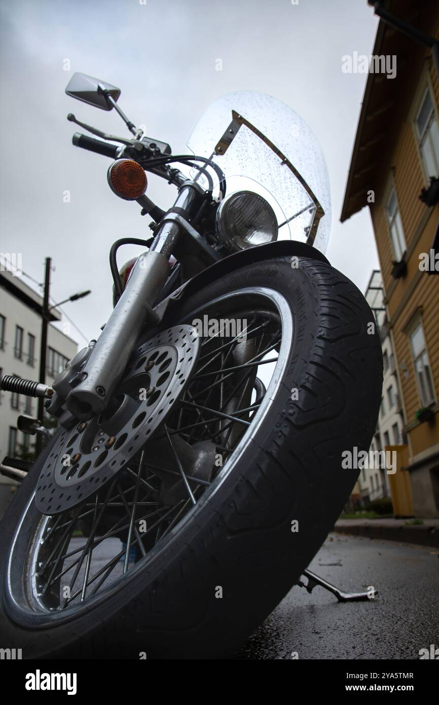 Close up parked motorcycles on hi-res stock photography and images - Alamy