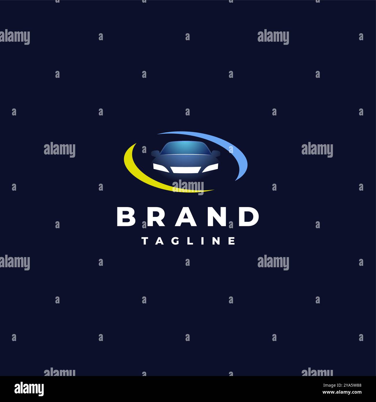 Global Car Company Logo Design. Luxury Car Silhouette In Global Line ...