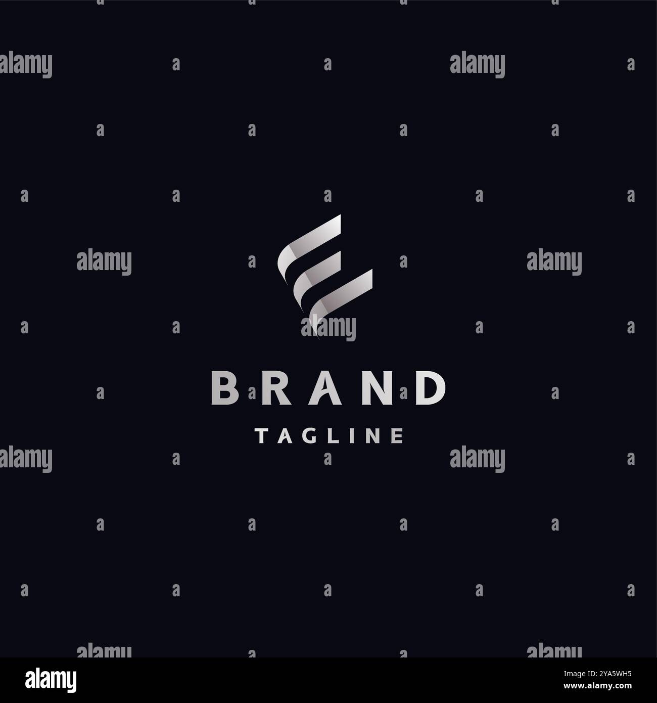 Letter E Logo Template Resembles Book Shape. Three Lines Form Elegant ...