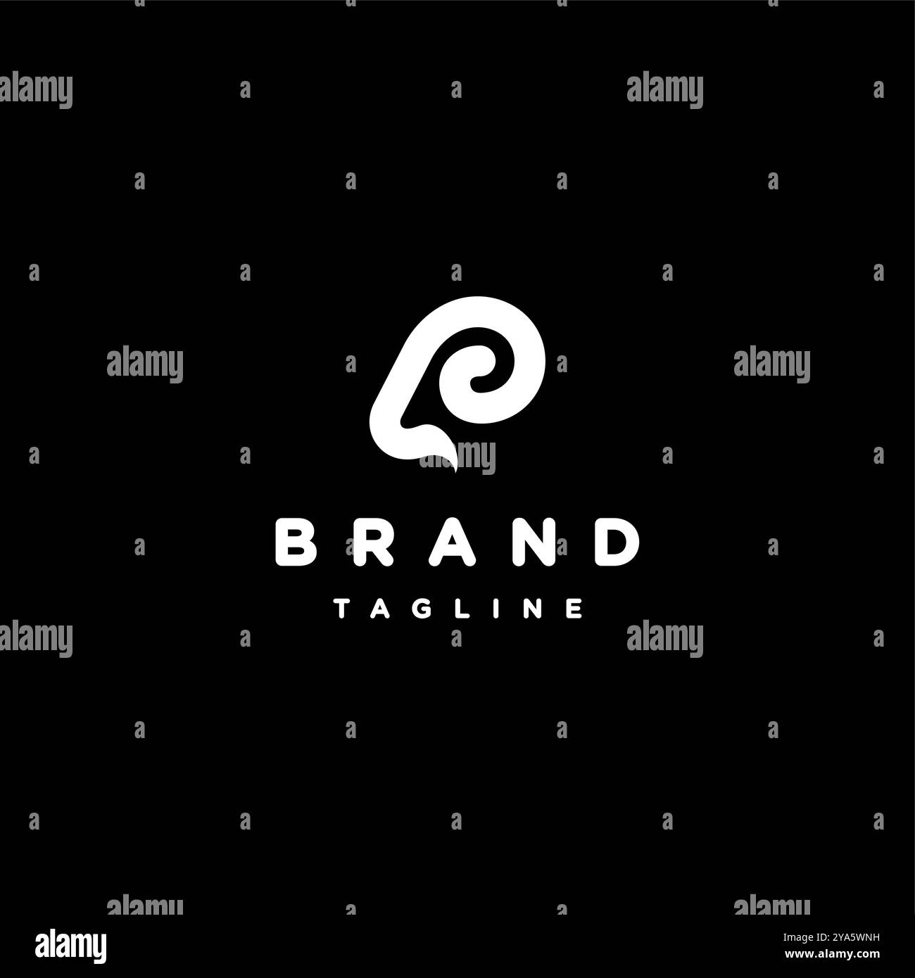 Goat Head Icon Silhouette Logo Design. Goat Head Icon In One Bold Line ...
